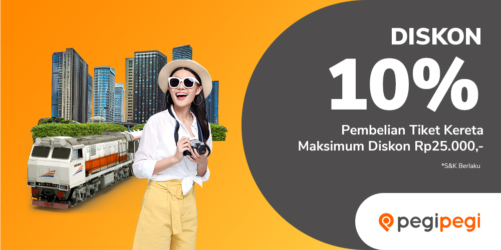 Info & Kode Diskon 10% Pegipegi pembelian tiket Kereta - MyValue